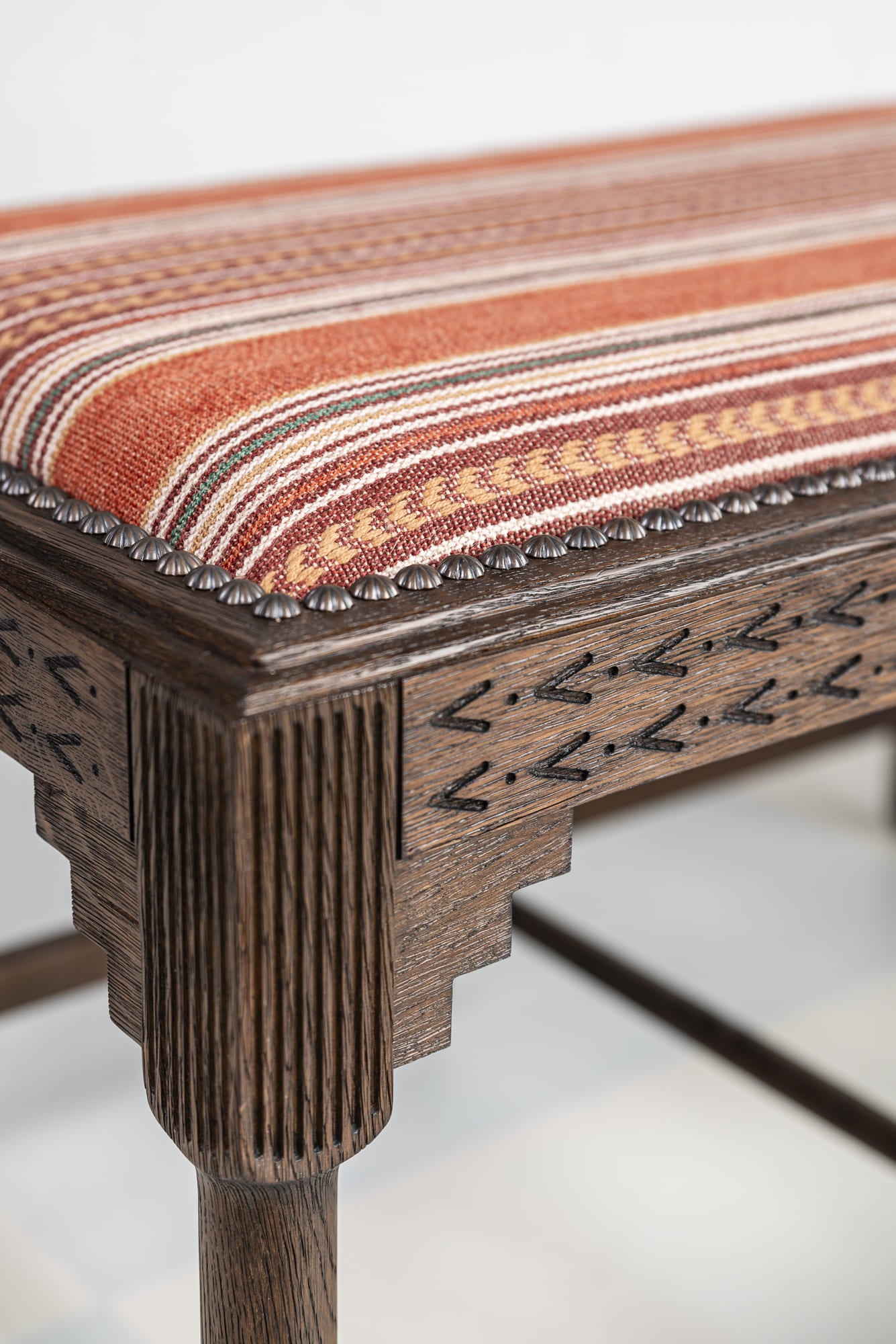 The 'West' Stool - Dark Timber (Berber Stripe) – Studio Hám